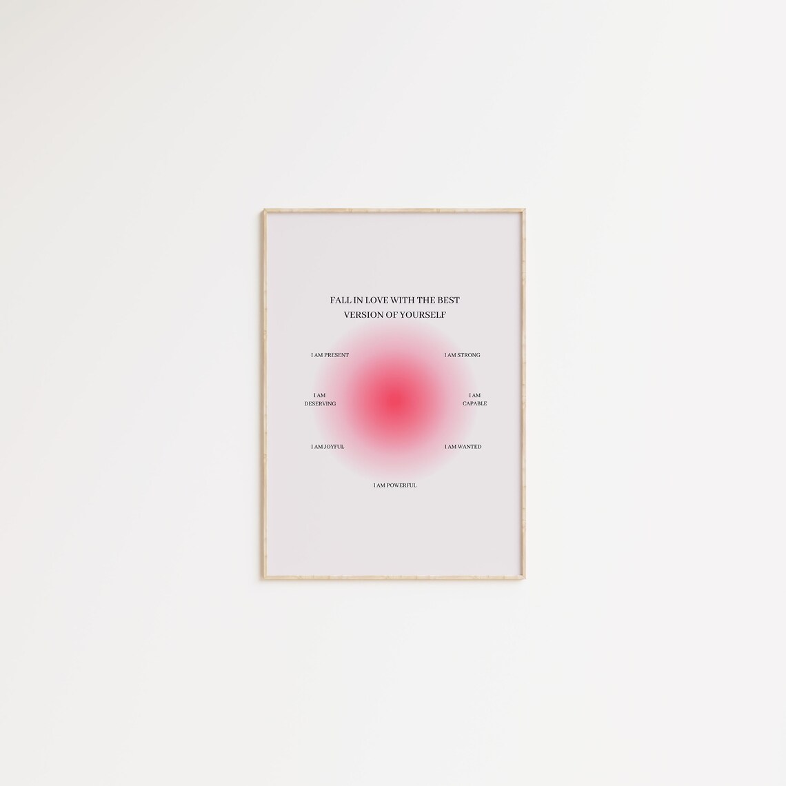 Aura Self Love Affirmation Poster, Trendy Retro Wall Art Print ...