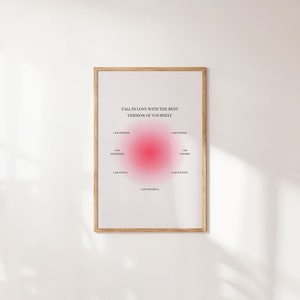 Aura Self Love Affirmation Poster, Trendy Retro Wall Art Print ...