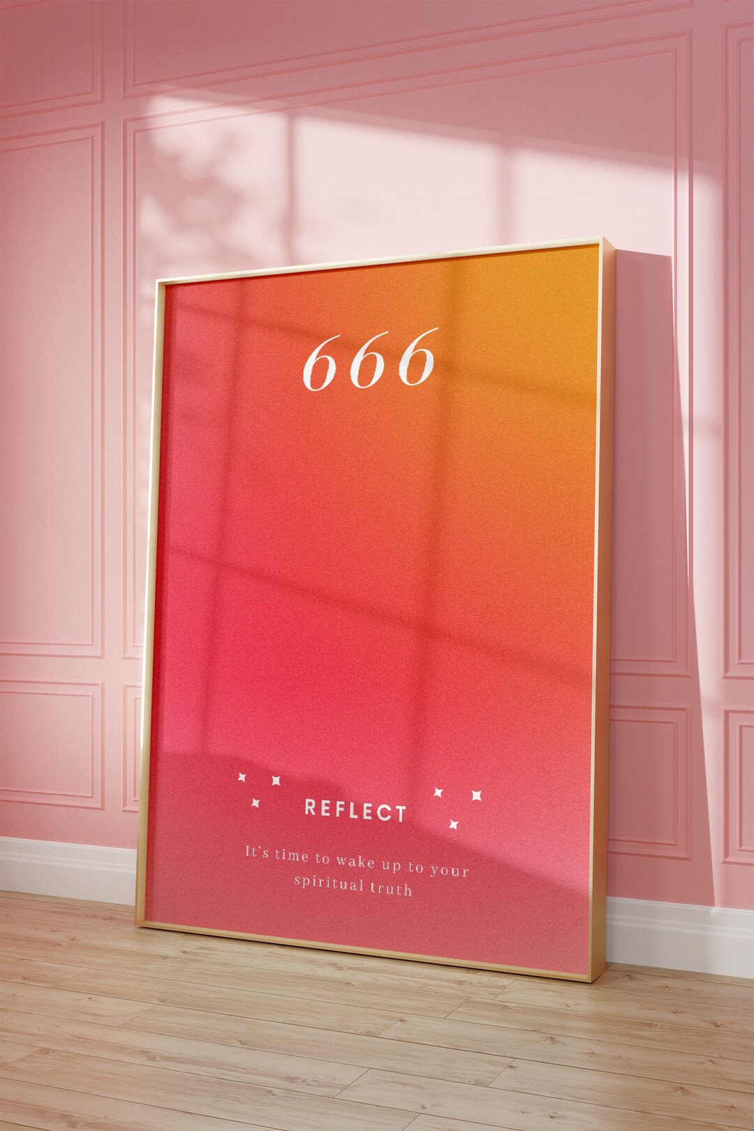 Angel Number Poster 666 Digital Download Poster, Aura Poster, Angel ...