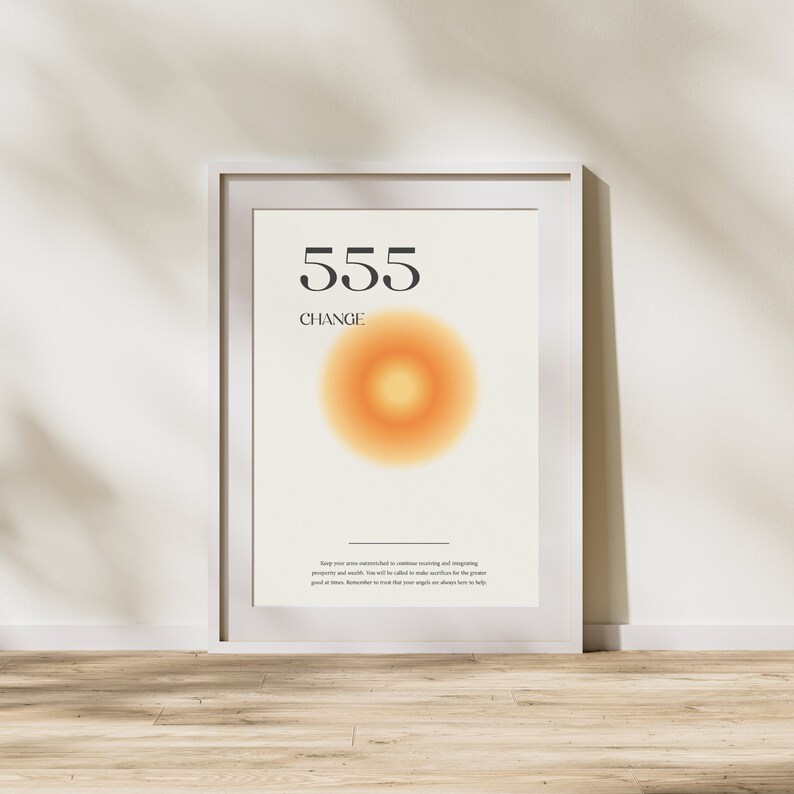 Angel Number Poster 555 Instant Download Poster Aura Poster - Etsy