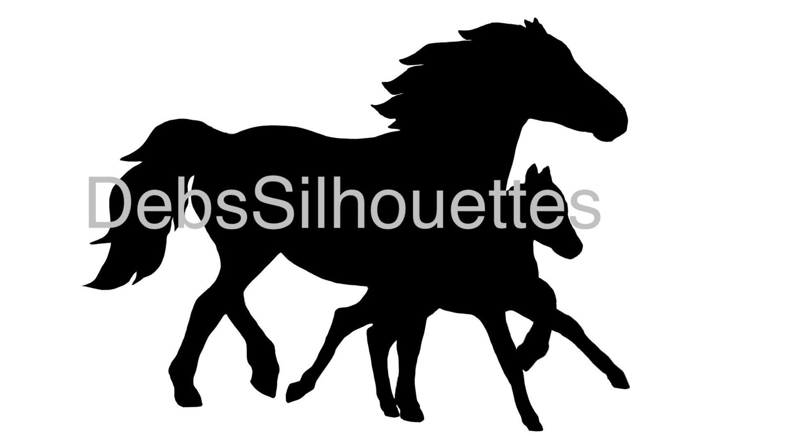 Mare and Foal Silhouette SVG PNG JPG Pdf Horse & Pony - Etsy New Zealand