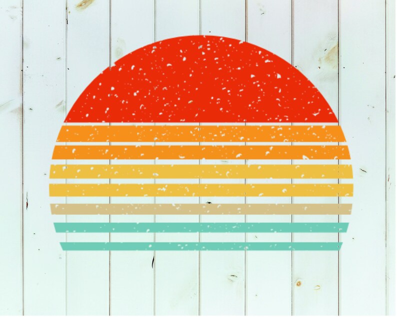Distressed Retro Vintage Sunset Background Sunset SVG Grunge | Etsy