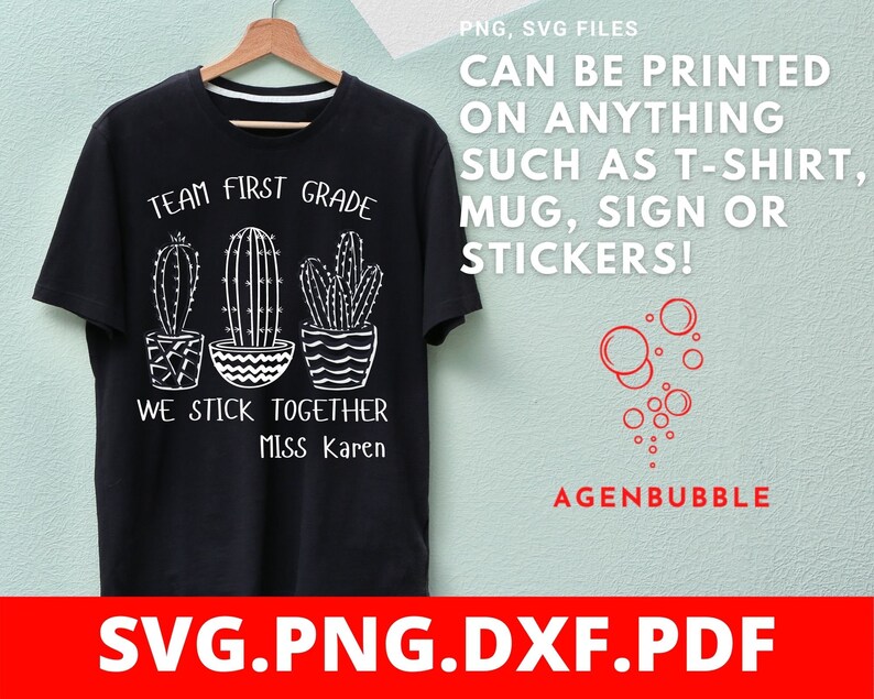 Team First Grade We Stick Together SVGPNG Digital SVG File - Etsy