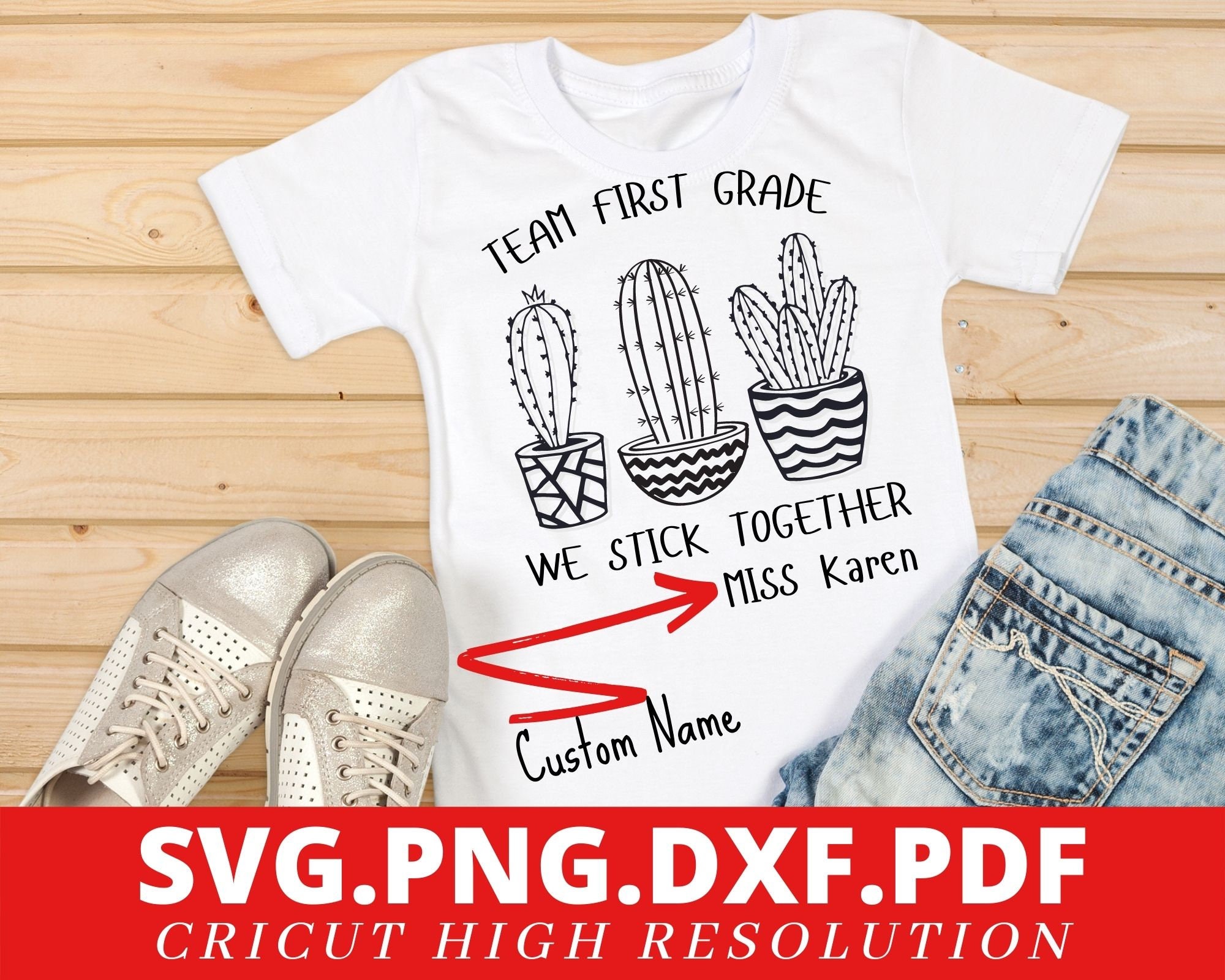 Team First Grade We Stick Together SVGPNG Digital SVG File | Etsy