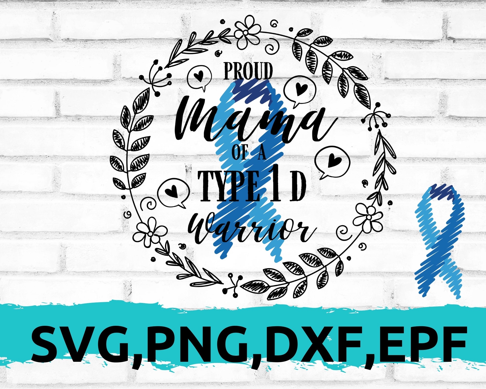 Proud Mama of a T1D Warrior SVG Diabetes Awareness SVG Type - Etsy