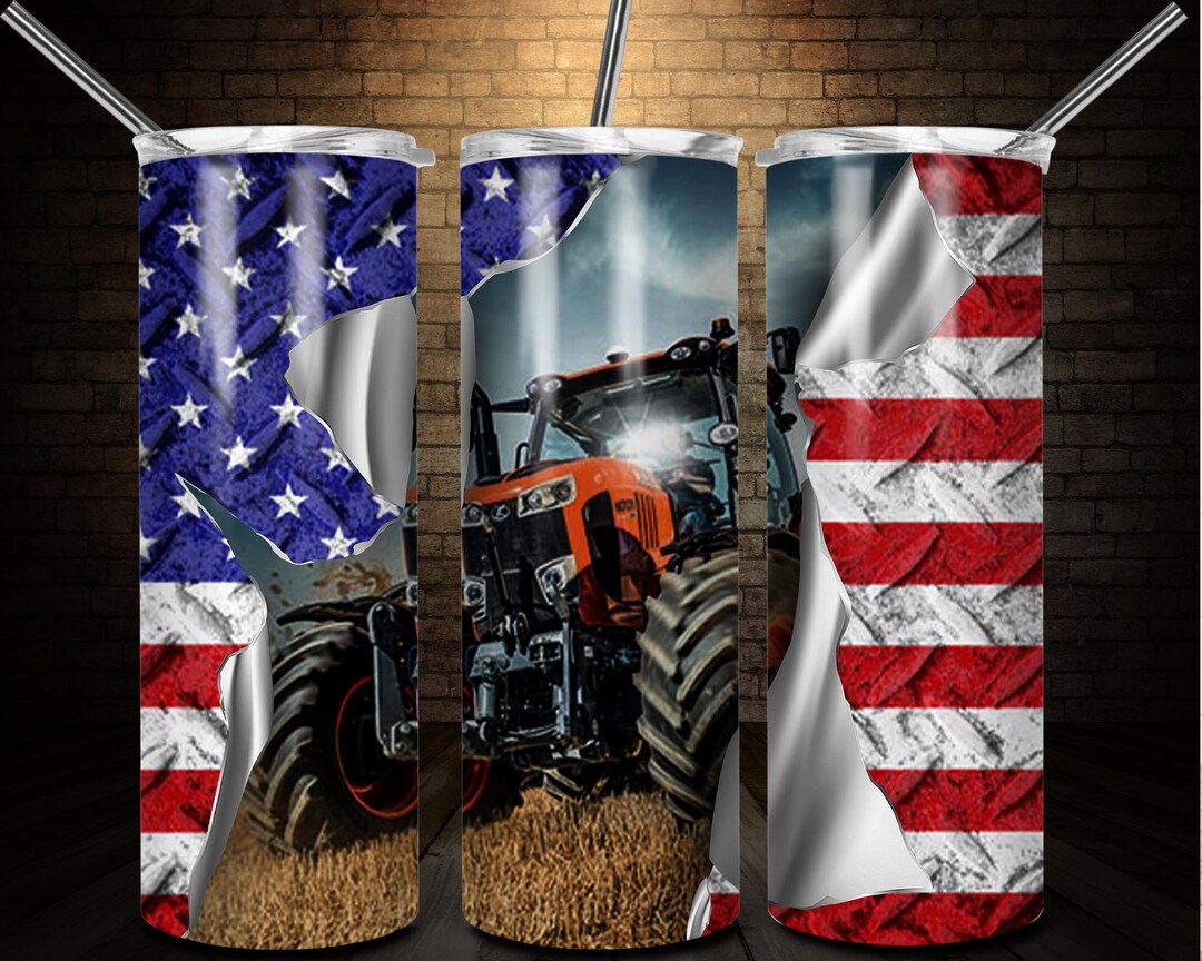Farm Tractor Tumbler Wrap for 20 Skinny Tumbler High Quality Digital ...