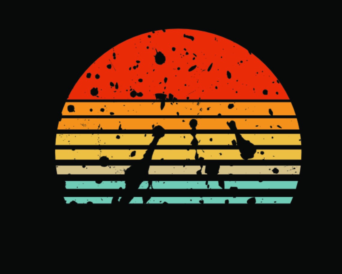 Distressed Retro Vintage Sunset Background Sunset SVG Grunge | Etsy