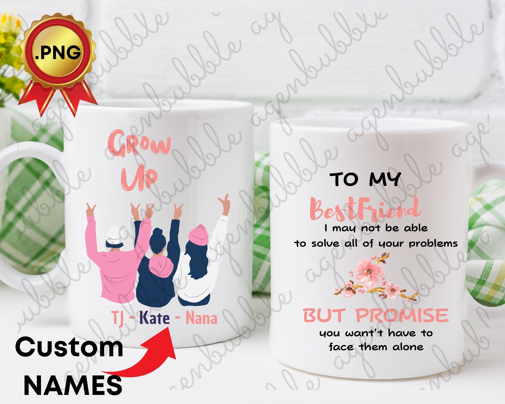 3 Best Friends Gift Best Friends Printable Three Best - Etsy