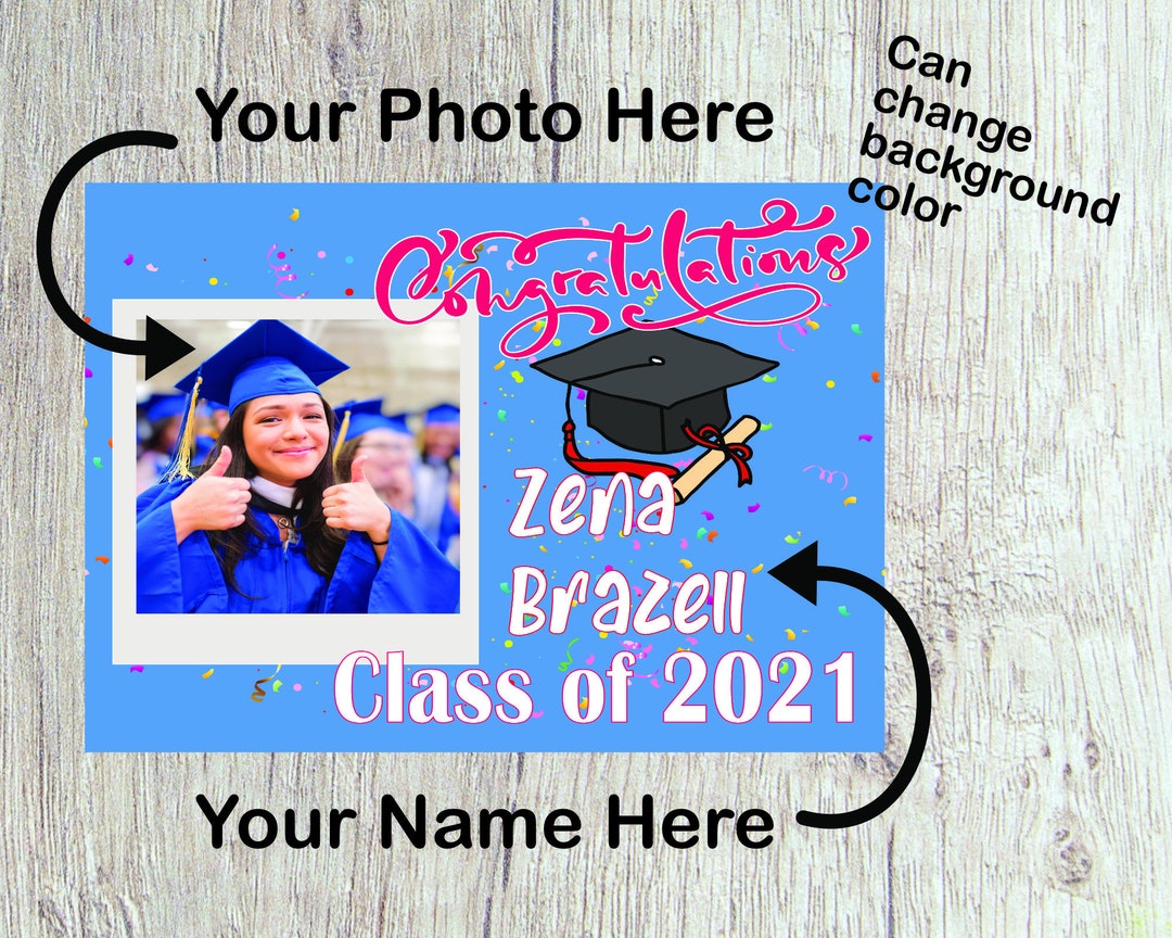 Congratulations Seniors 2021 Photo for Graduation Sign | Personalize ...