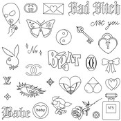 Tattoo SVG. Tattoos SVG. Doodles SVG. Tattoo Cut File. Doodle Cut File ...