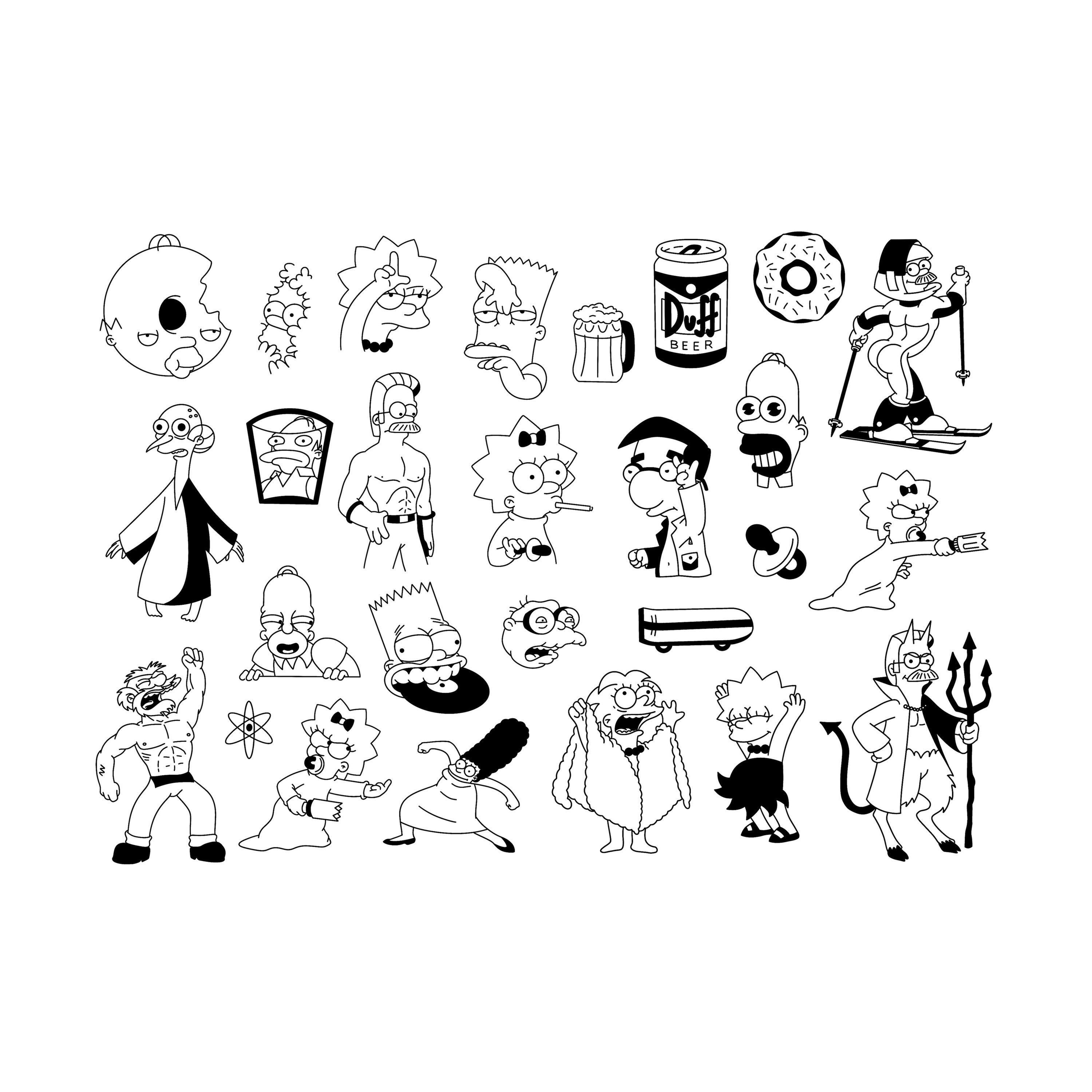 Stencil Cartoon Tattoo Designs Design Talk