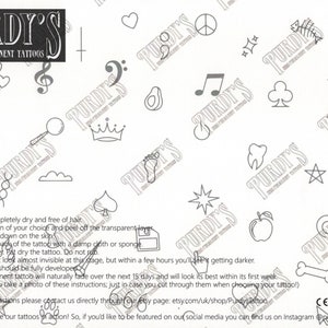 Stencils Tiny Tattoo Designs Ready-to-use Easy-to-apply, Minimalist ...