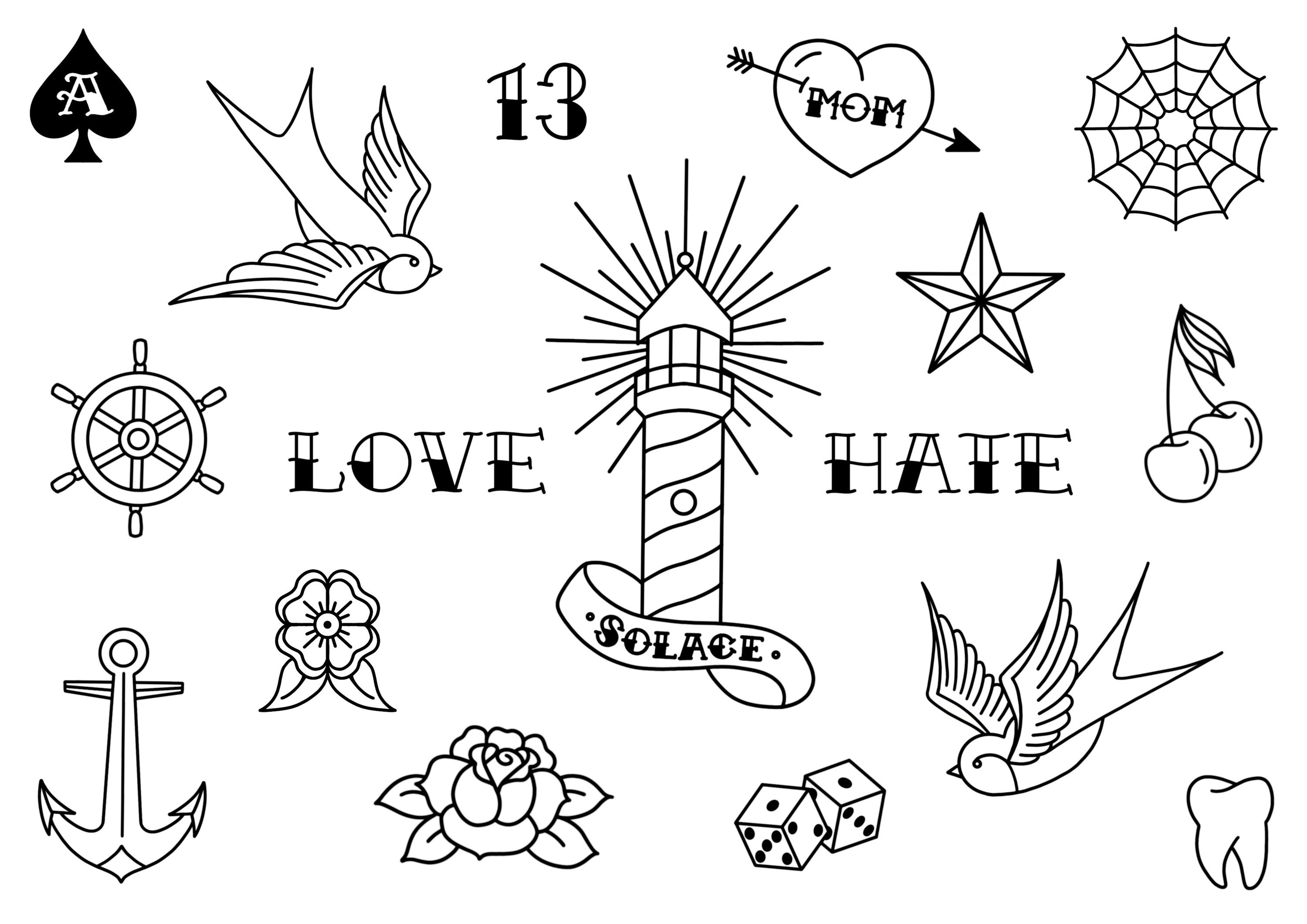 Basic Traditional Tattoos