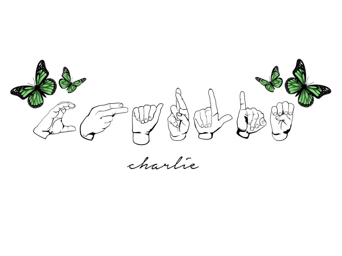 Butterfly Sign Language Sign ASL Name Sign Sign Language | Etsy