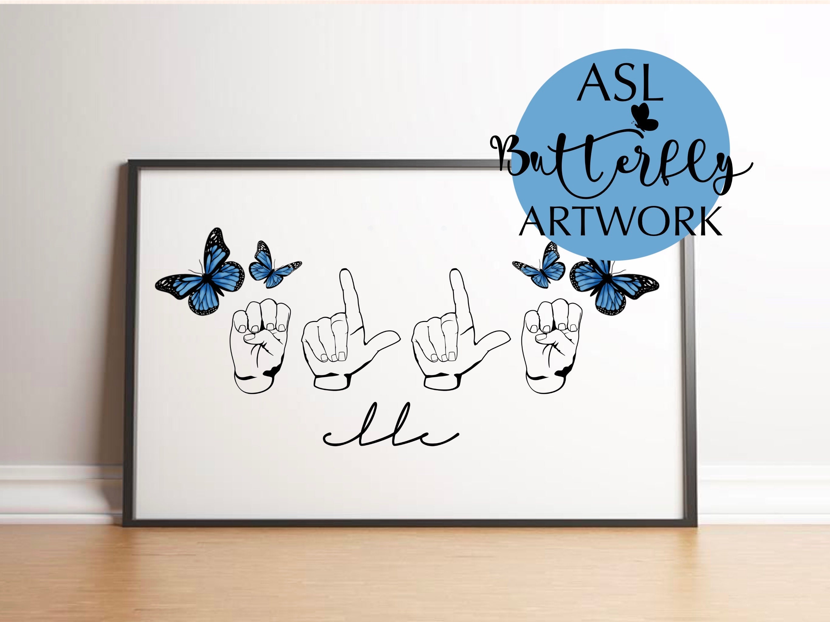 Butterfly Sign Language Sign ASL Name Sign Sign Language - Etsy UK