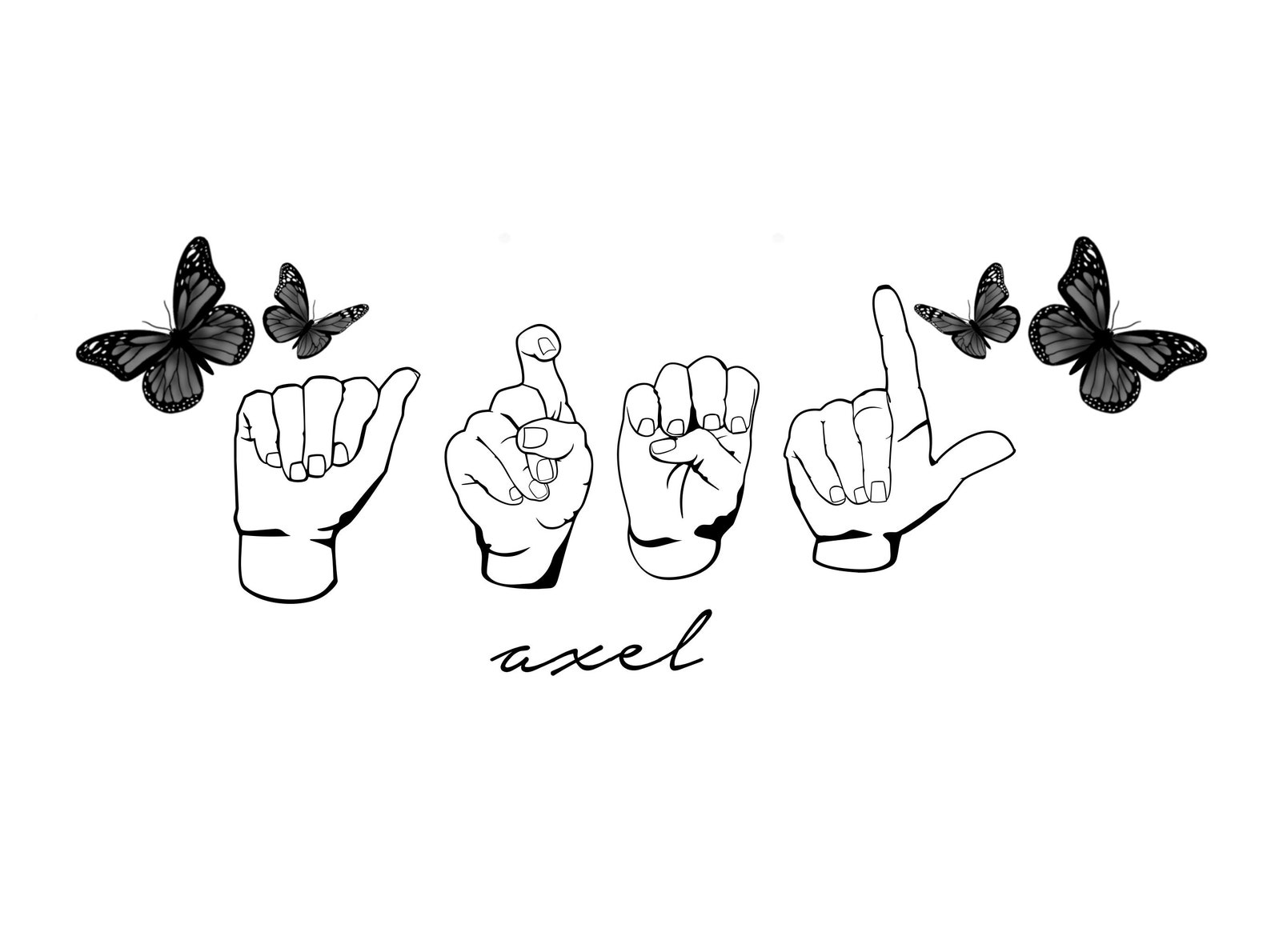 Butterfly Sign Language Sign ASL Name Sign Sign Language | Etsy