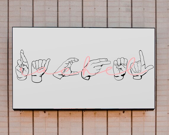 Sign Language Name Sign ASL Name Sign Sign Language Sign - Etsy