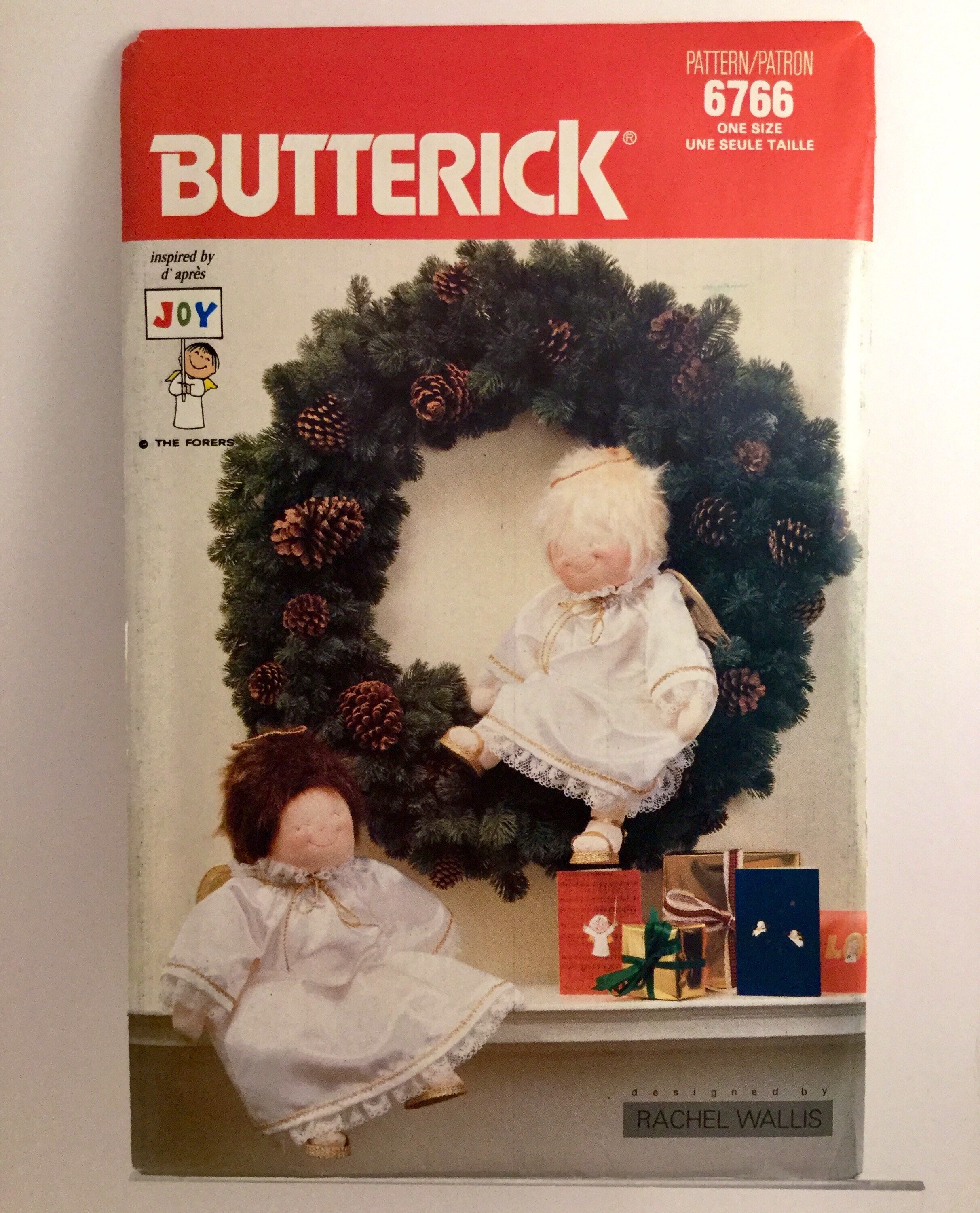 Vintage Butterick Sewing Pattern 6766, Christmas Doll, Rachel Wallis ...