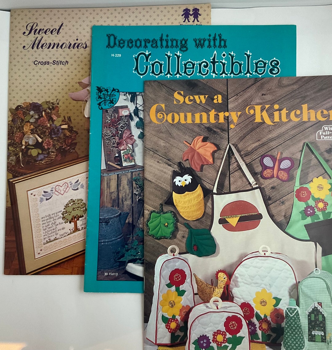3 Vintage Craft Booklets, Sew A Country Kitchen, Decorating With ...