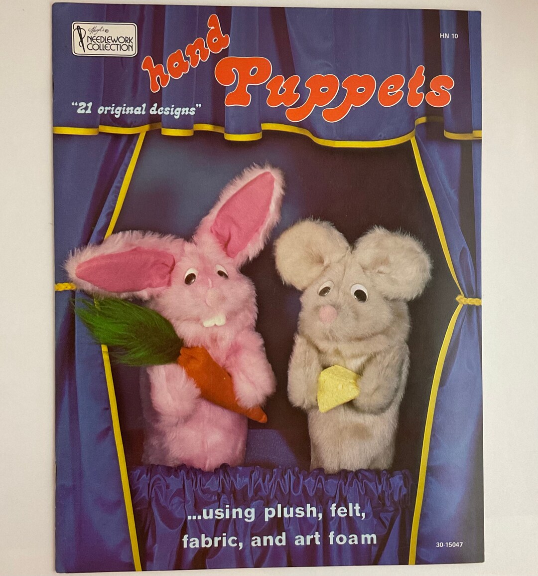 Vintage Hand Puppets Patterns & Tutorial Booklet, 21 Original Designs ...