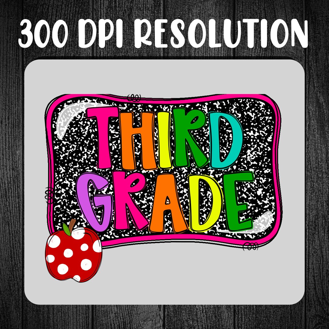 Third Grade Back to School PNG - Etsy