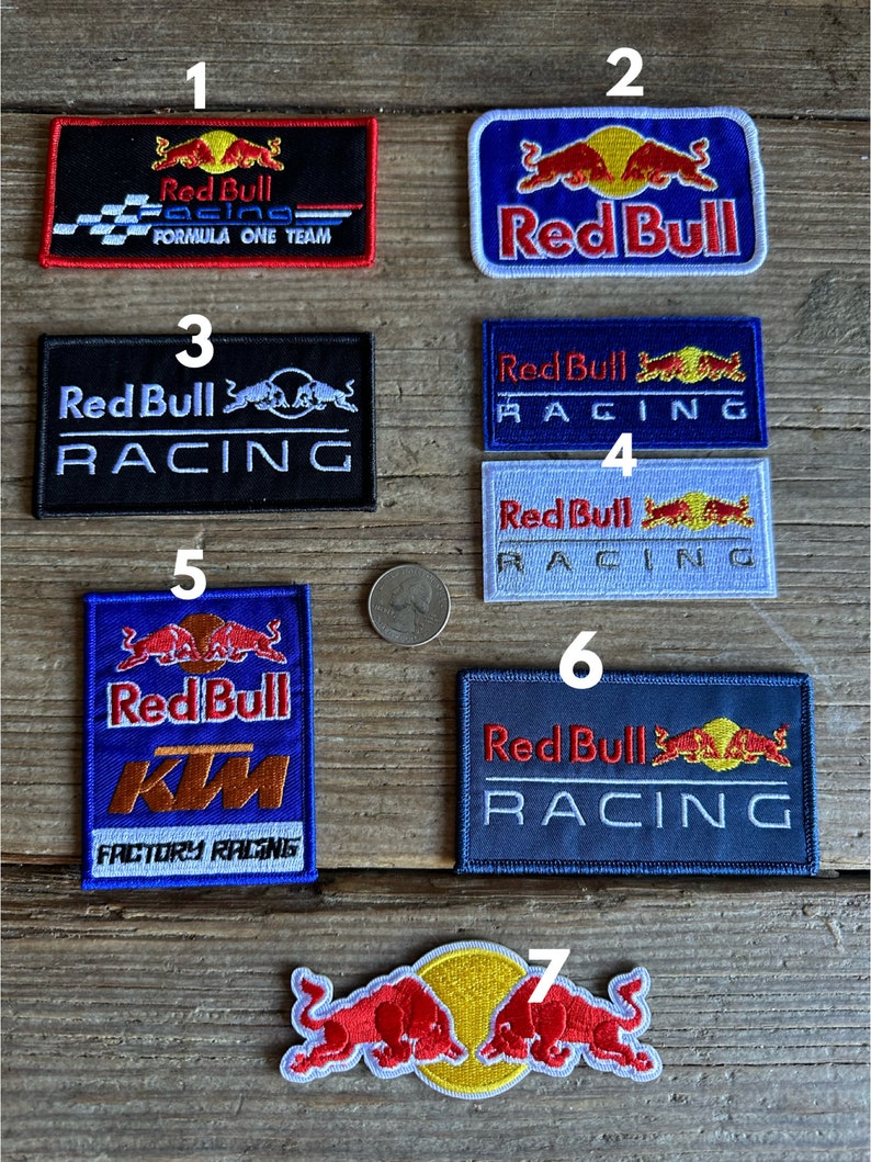 Red Bull Patch Moto Free Shipping Too - Etsy
