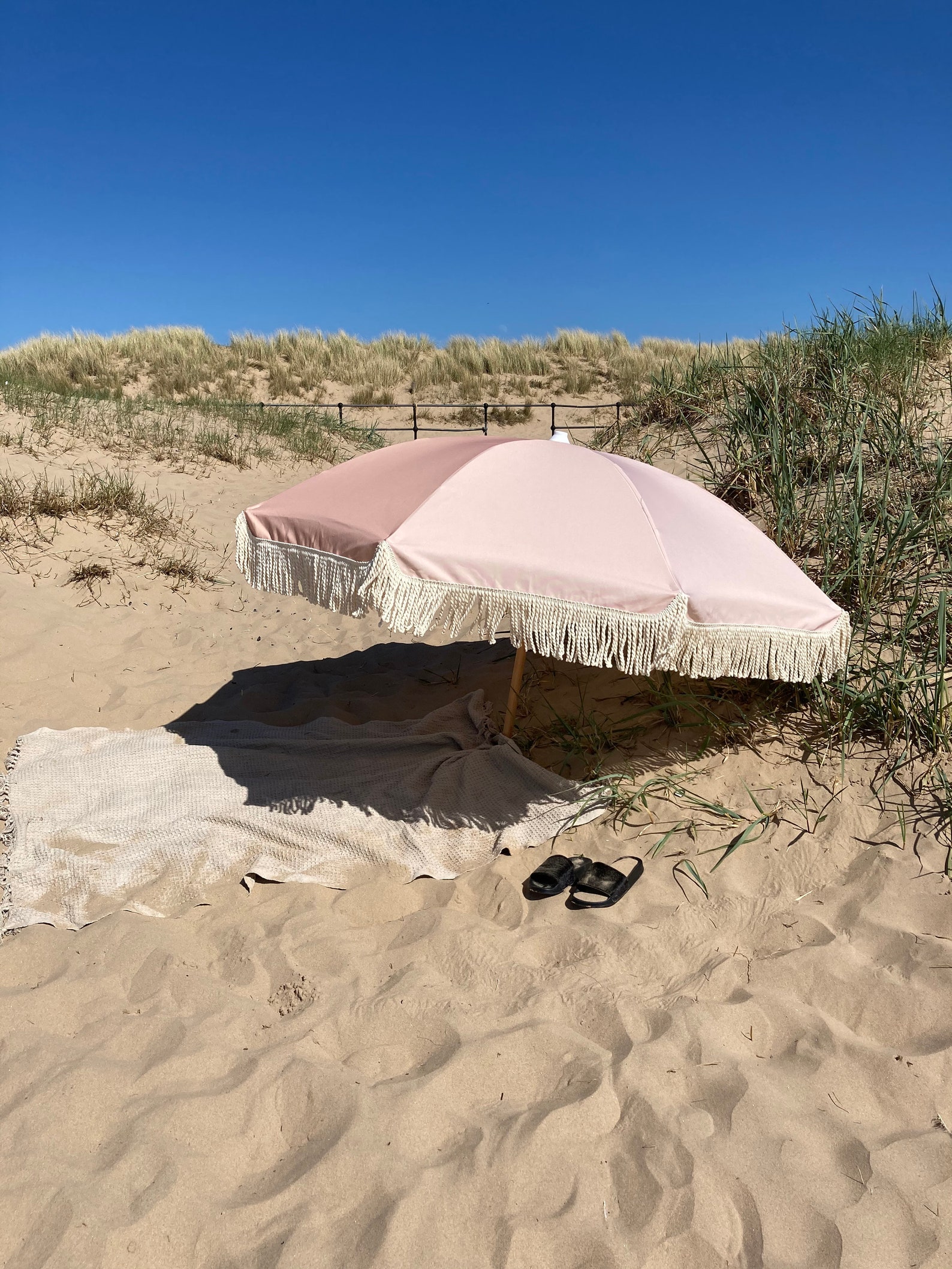 Boho Parasol Umbrella : Nude Beige Panelled Sun Garden Parasol - Etsy