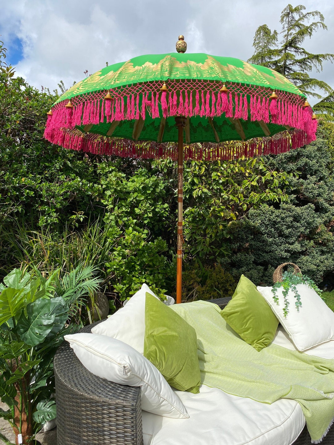 Handmade Balinese Collection Authentic Boho Style Sun Garden Parasol ...