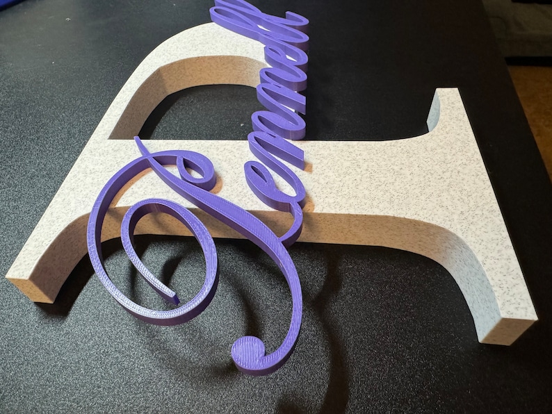 3D Printed Monogram - Etsy
