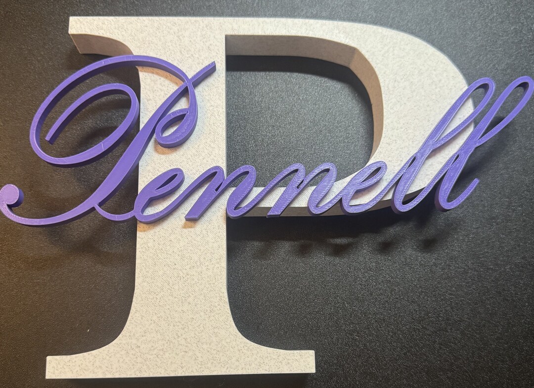 3D Printed Monogram - Etsy