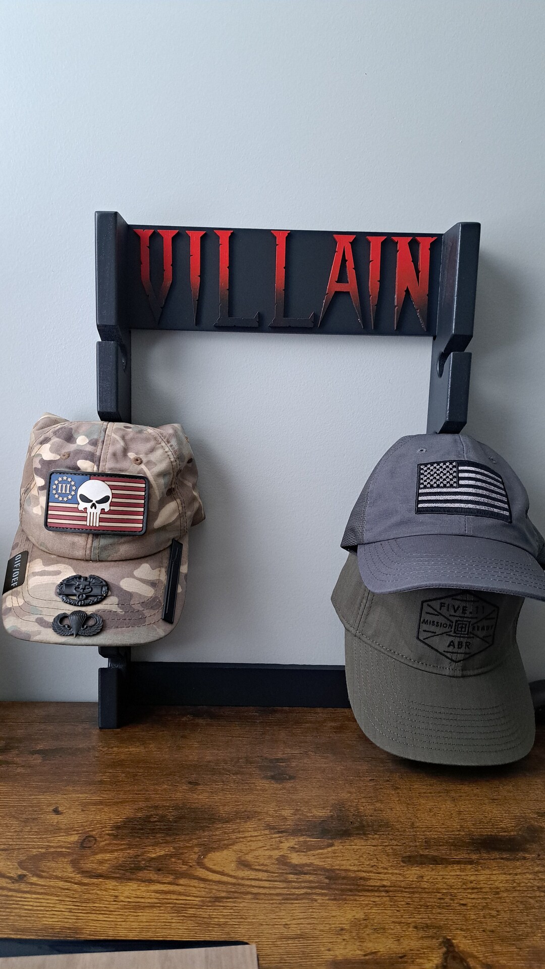 Personalized Hat Rack black Finish - Etsy