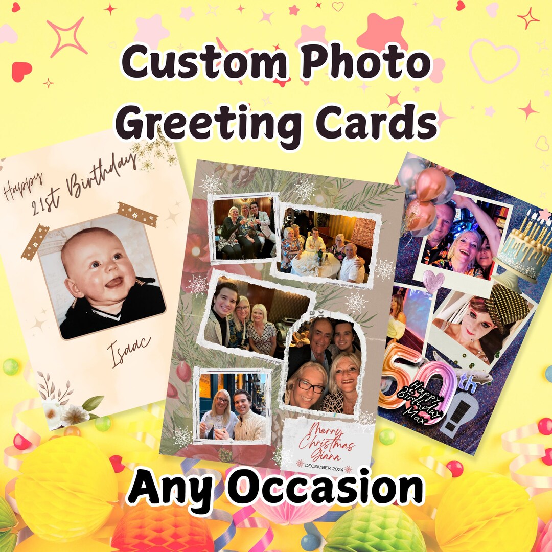 Personalised Custom Photo Greeting Cards for Any Occasion, Photo Cards ...
