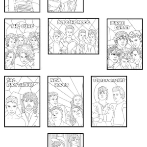 New Wave Colouring Book, Adult Colouring Book, Gift for New Wave Music ...