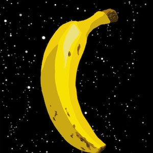 Banana in Outer Space Art Print, Unframed, Digital Art Print, Pop Art ...
