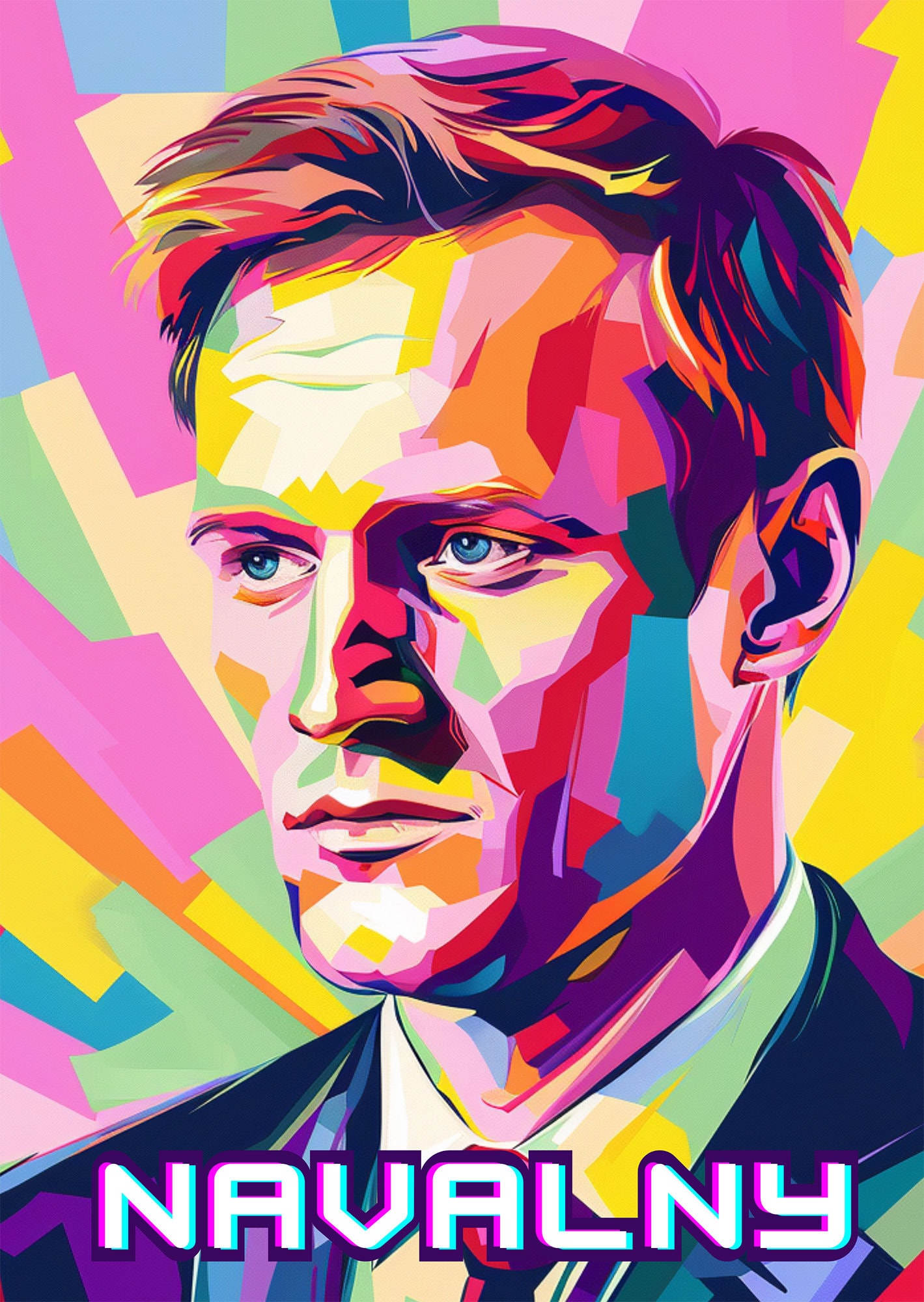 Alexei Navalny Wall Art, Unframed, Pop Art Style Portrait, Navalny ...