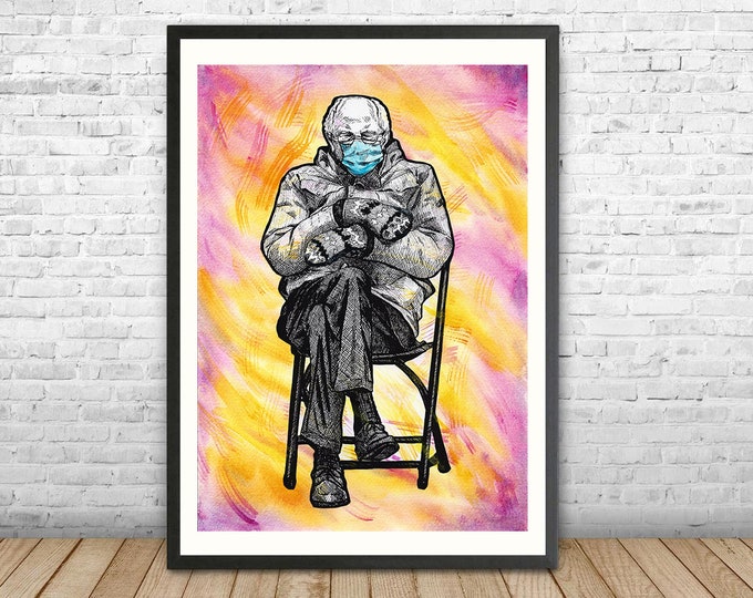 Bernie Poster Bernie Cool Mood Poster Bernie Mittens Poster Bernie ...