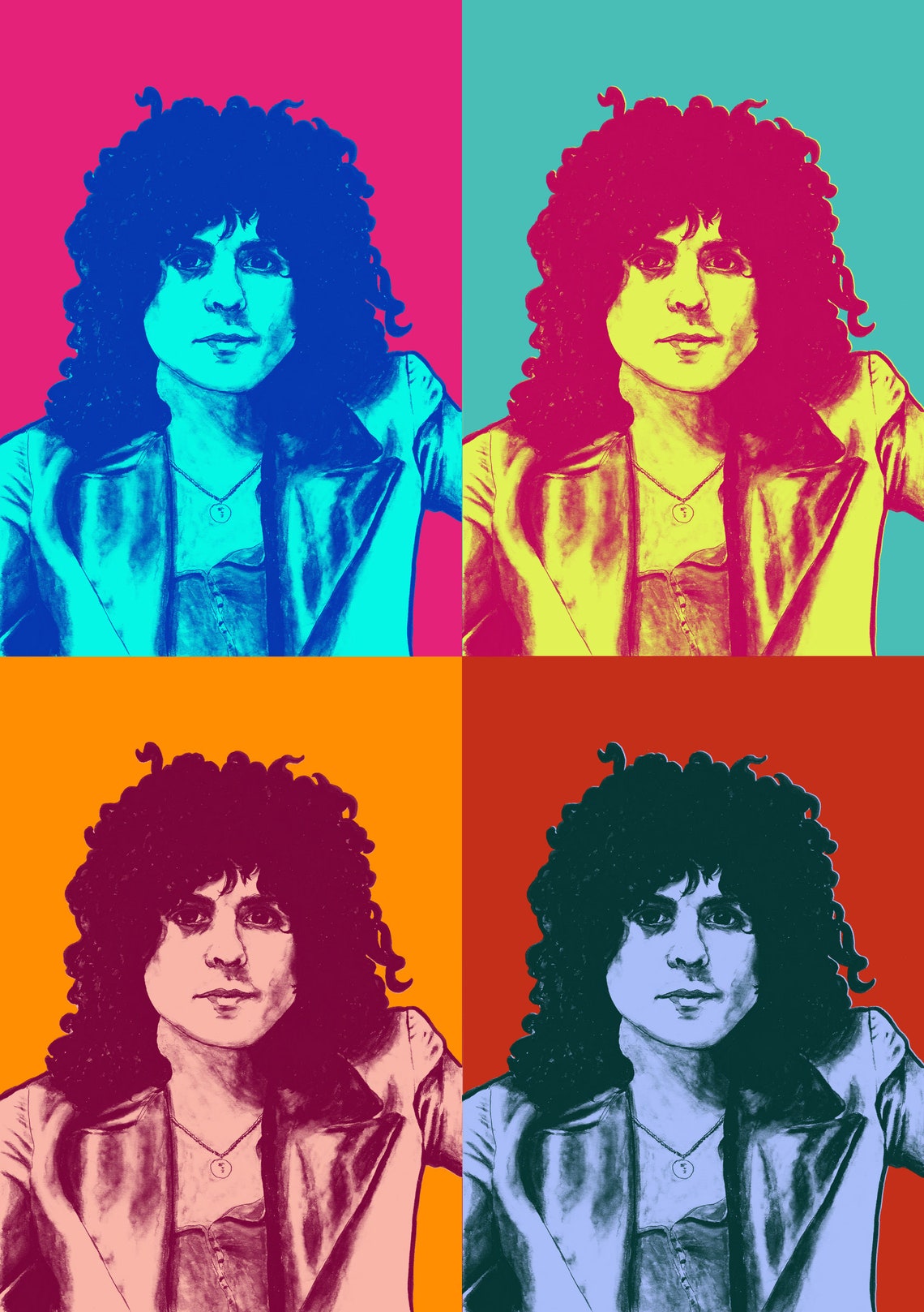 Marc Bolan of T Rex Print Unframed Art Print Marc Bolan Gift Wall Decor ...