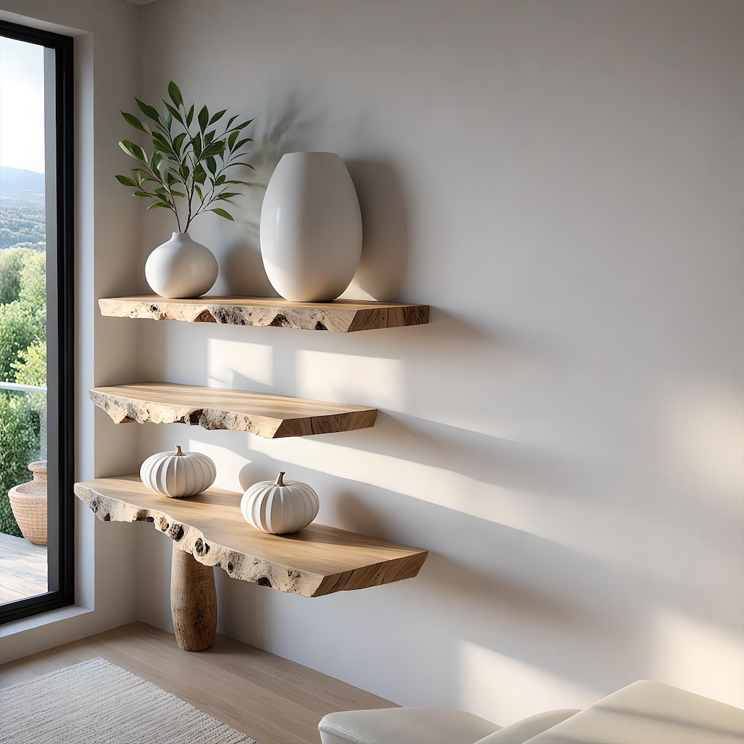 Eco-friendly Wooden Shelves Bring Nature's Beauty Into Your Home. - Etsy