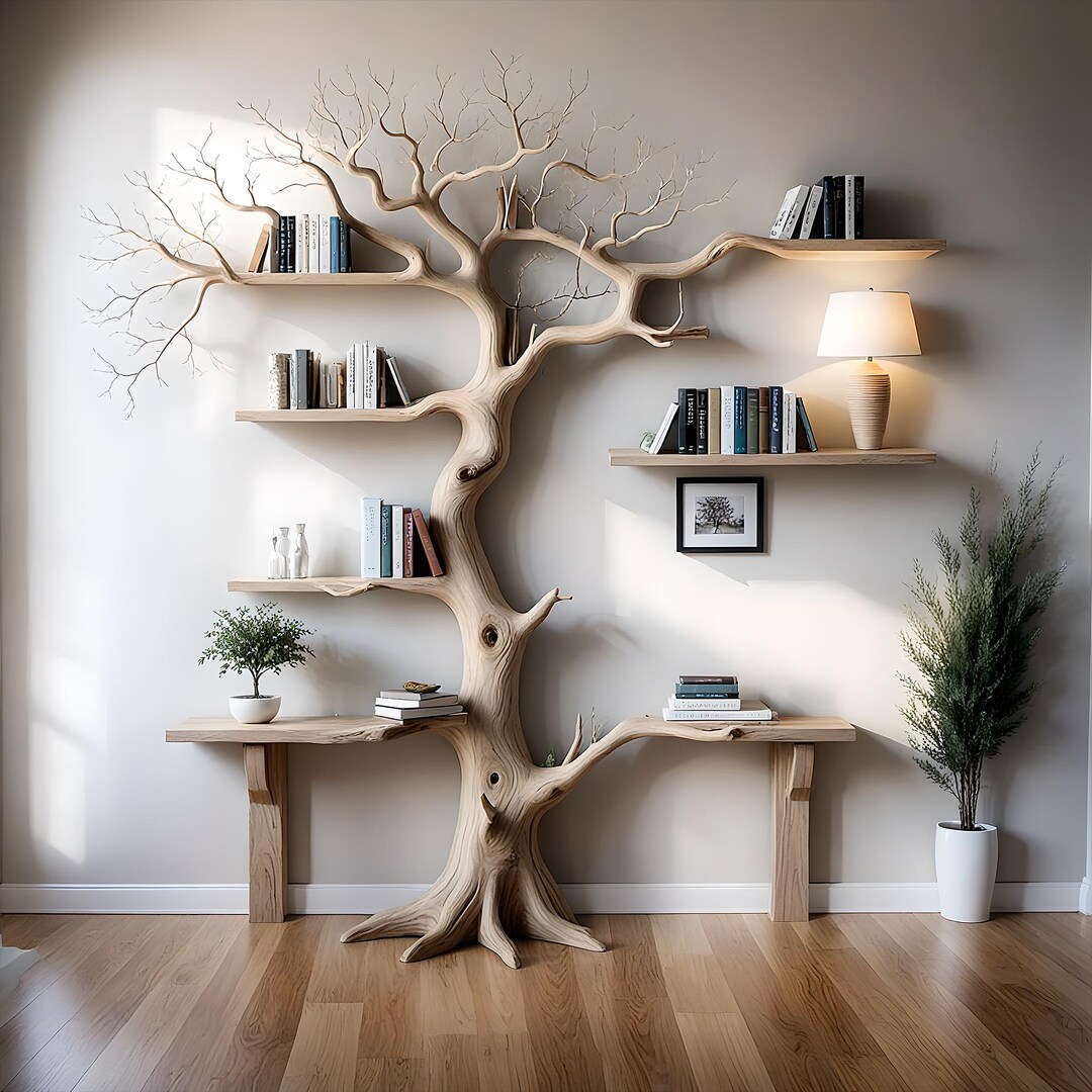 Handcrafted Tree Branch Bookshelves A Unique, Nature-inspired Design ...