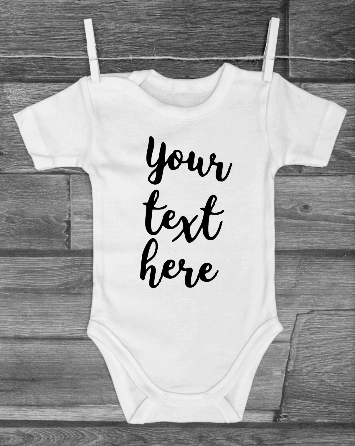 Custom Personalised Baby Vest With Your Own Message-ideal - Etsy UK