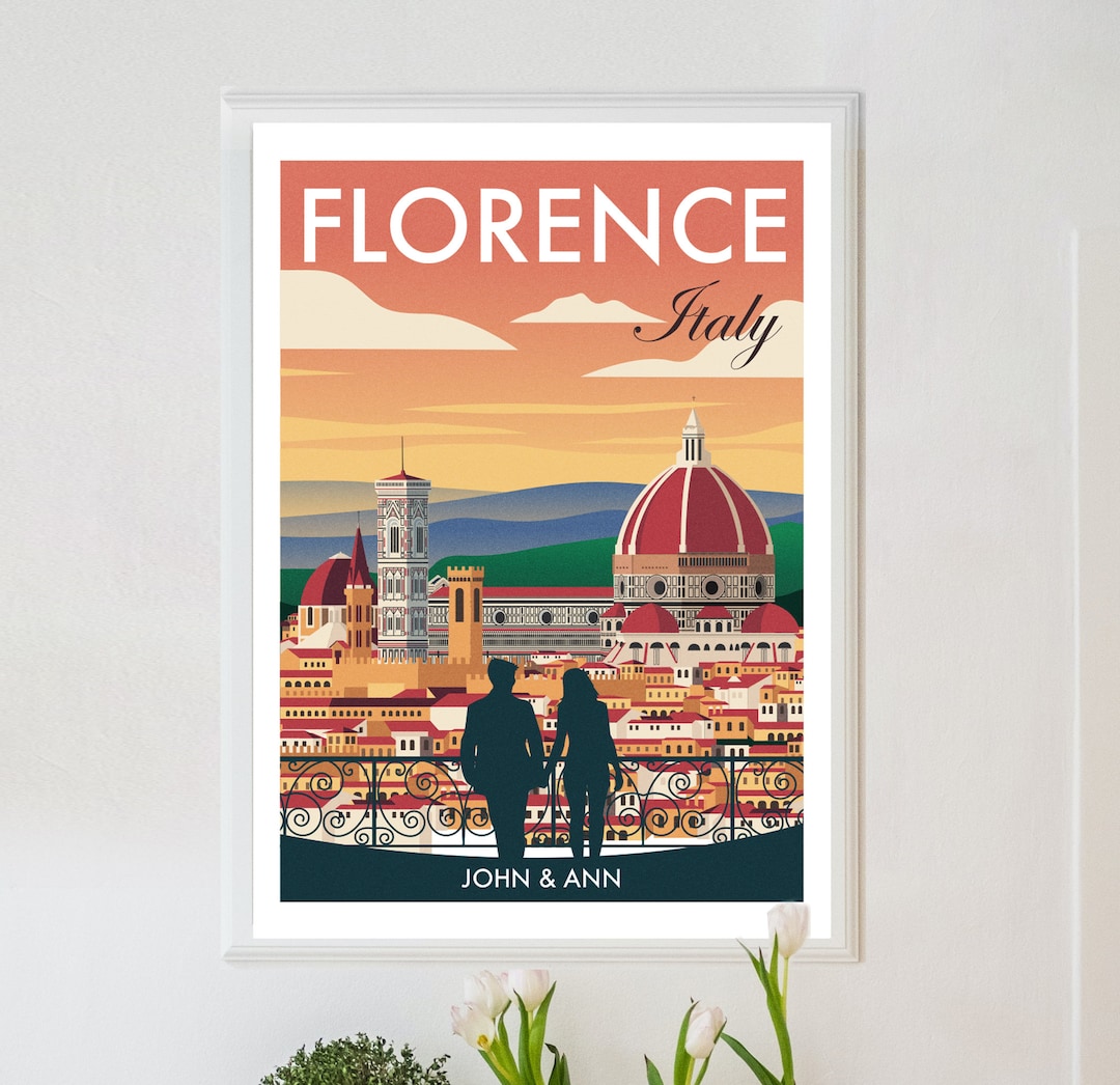 Personalised Florence Poster, Florence Print, Florence Travel Poster ...