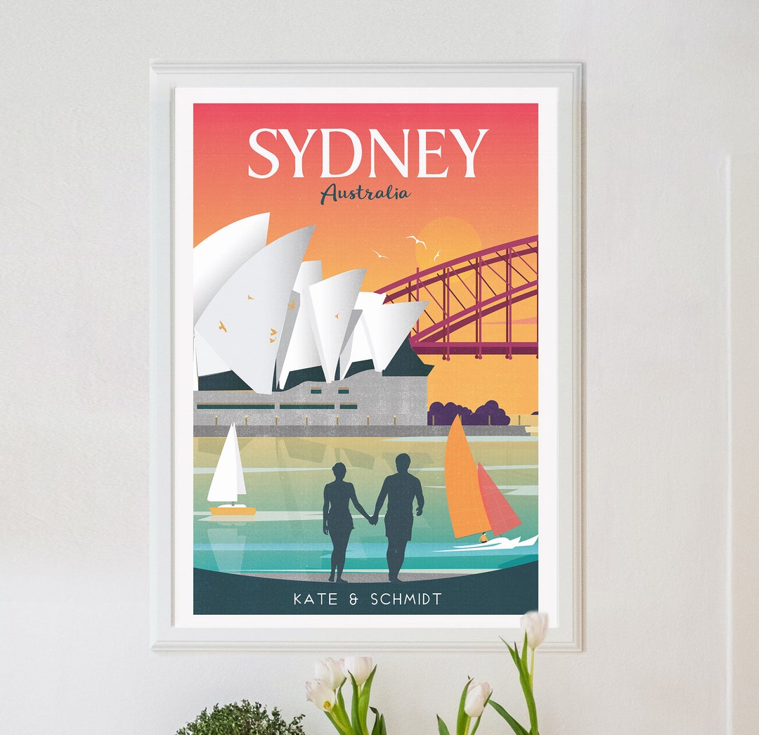 Personalised Sydney Poster, Sydney Print, Sydney Travel Poster, Sydney ...