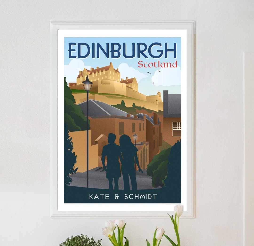 Personalised Edinburgh Poster, Edinburgh Print, Edinburgh Travel Poster ...