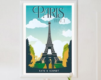 Paris Travel Poster | Etsy