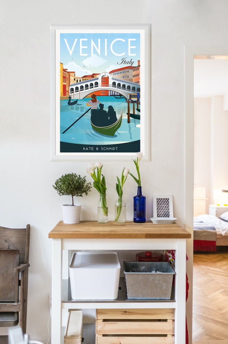 Personalised Venice Poster, Venice Print, Venice Travel Poster, Venice ...