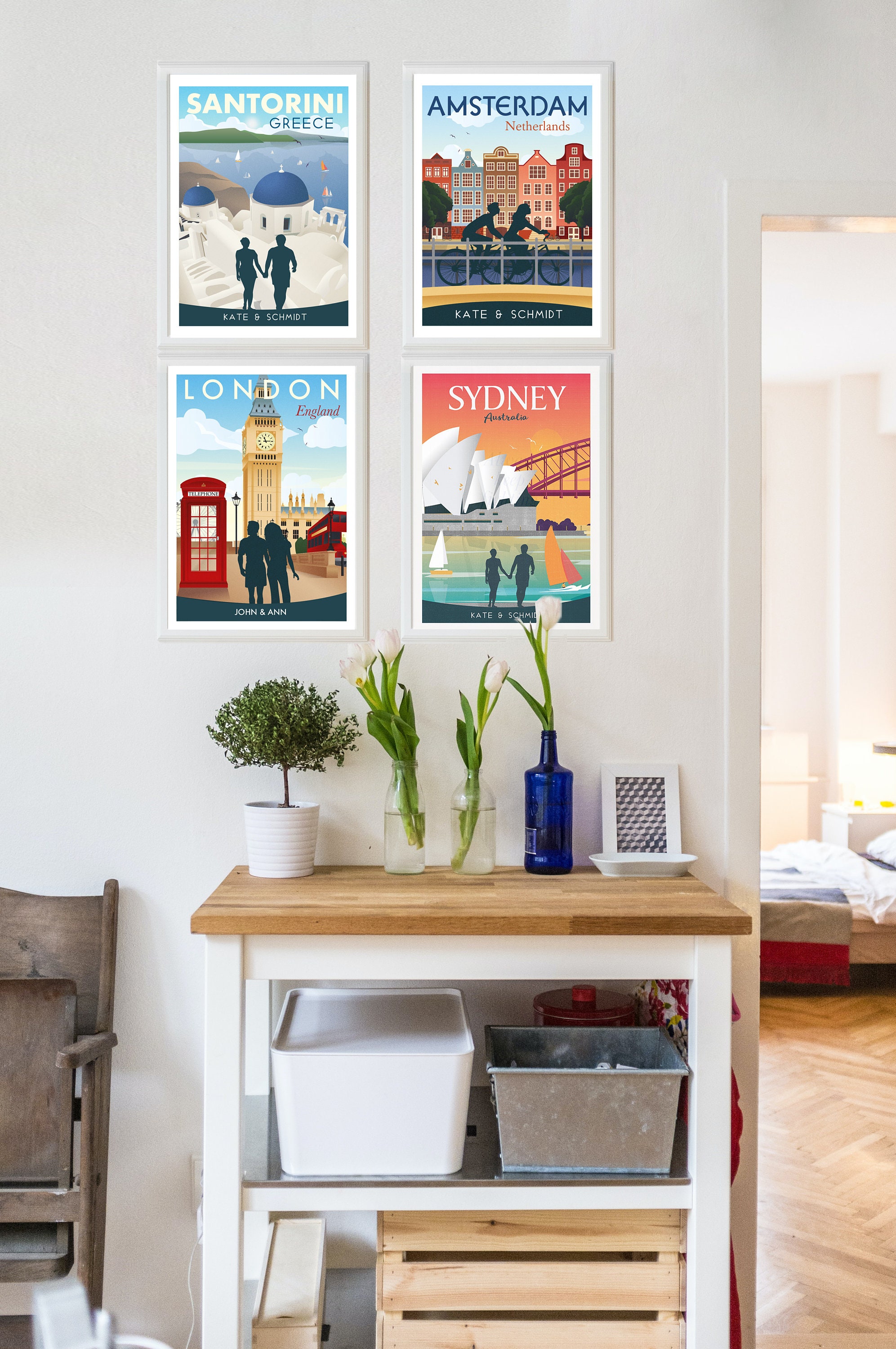 Personalised London Poster, London Print, London Travel Poster, London ...