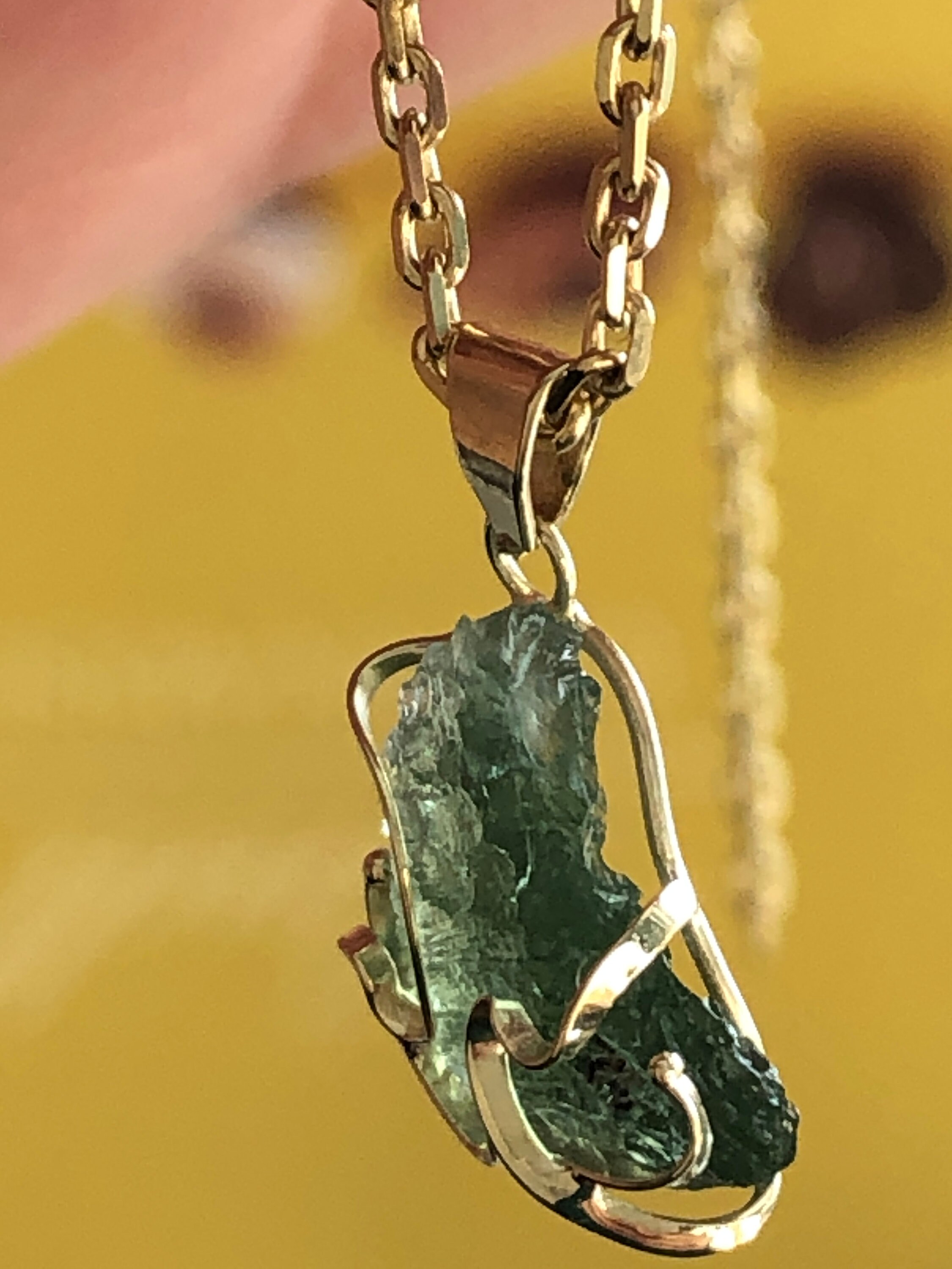 Top Moldavite in Solid 14k GOLD, Certified MOLDAVITE Raw Crystal ...