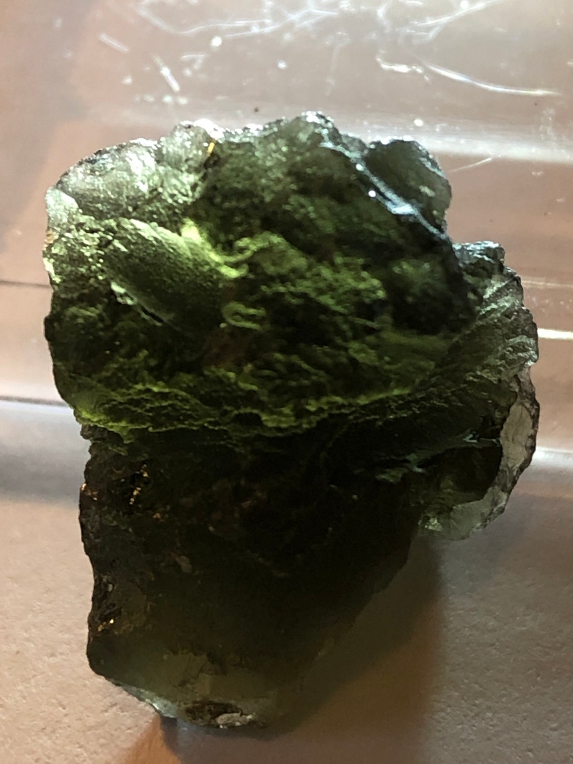 Raw Moldavite Crystal: Authentic Czech Tektite, 21.3 Ct With ...