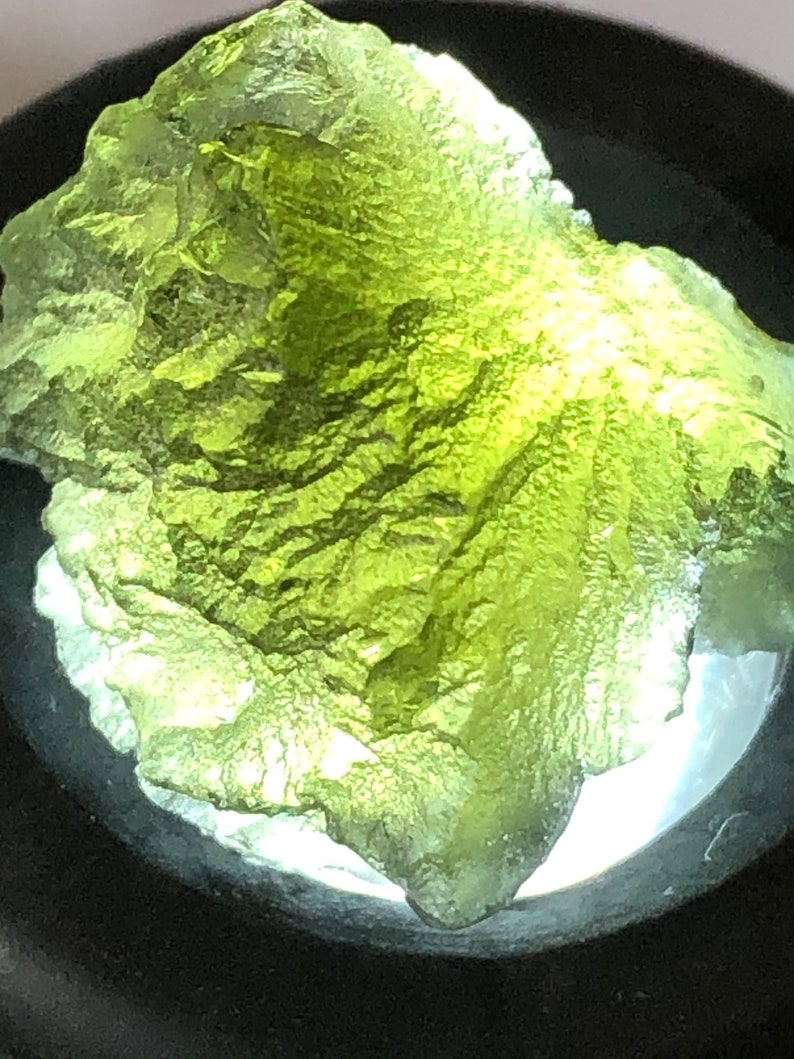 Raw Moldavite Crystal: Authentic Czech Tektite, 21.3 Ct With ...
