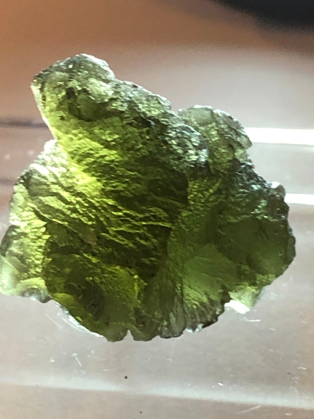 Raw Moldavite Crystal: Authentic Czech Tektite, 21.3 Ct With ...